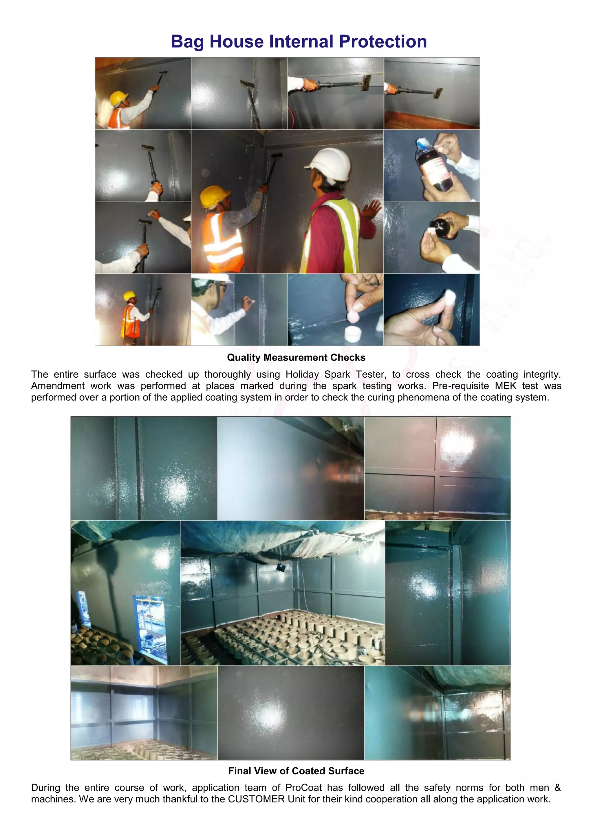 Cement Plant ProCoat Baghouse Internal Corrosion Protection Coating ...