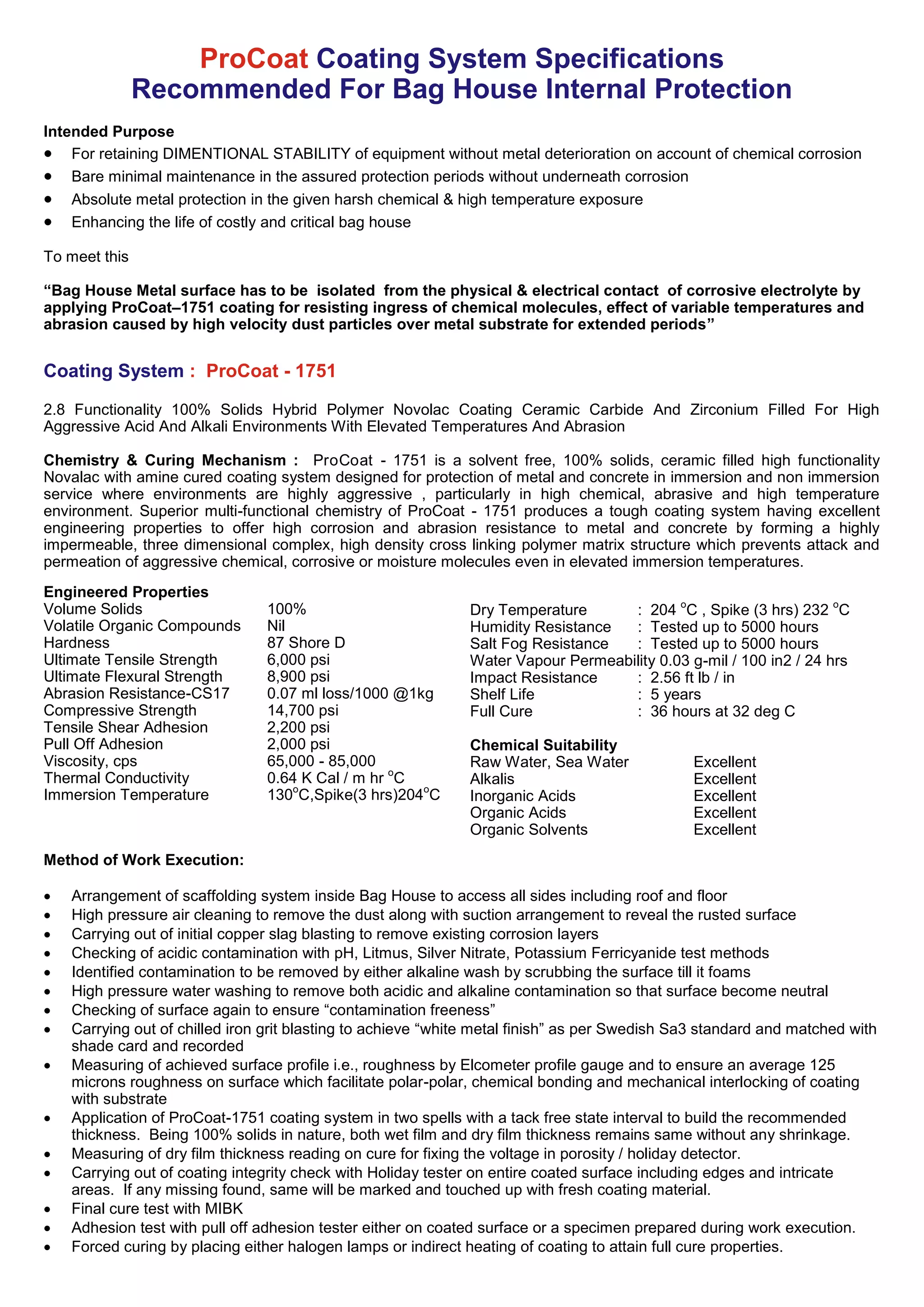 Cement Plant ProCoat Baghouse Internal Corrosion Protection Coating Systems | PDF