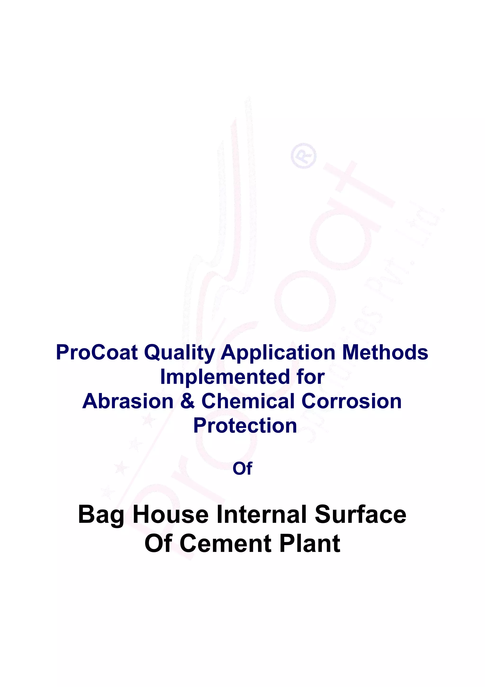 Cement Plant ProCoat Baghouse Internal Corrosion Protection Coating ...