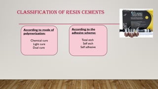 cement selection in fixed prosthodontics | PPTX