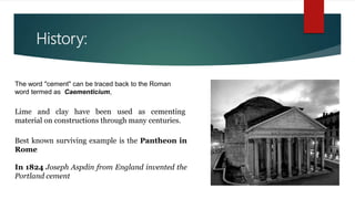 Cement | PPTX | Civil Engineering Industry | Industries