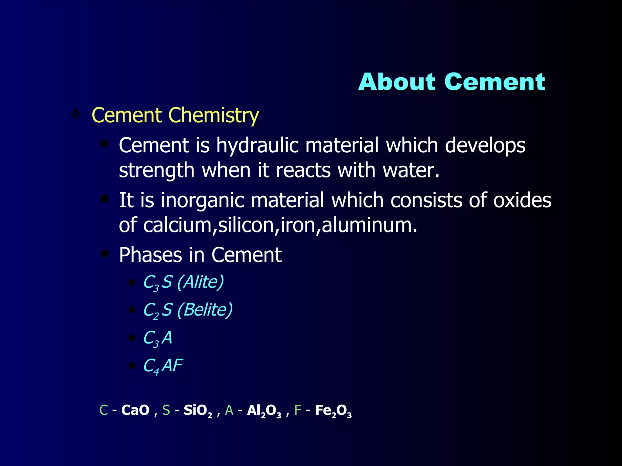 Cement Process Chemistry | PPT