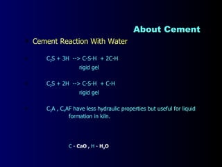 Cement Process Chemistry | PPT