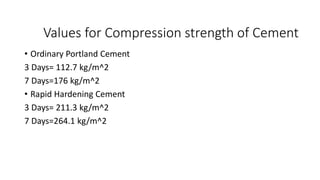 Cement properties and types | PPTX
