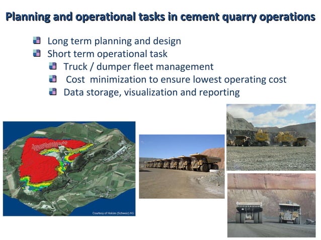 Cement Quarry Operations Operations 97 2003 Format | PPT