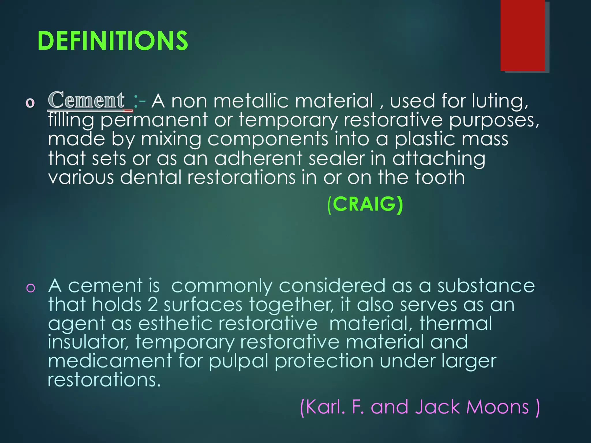 traditional dental cements | PPT