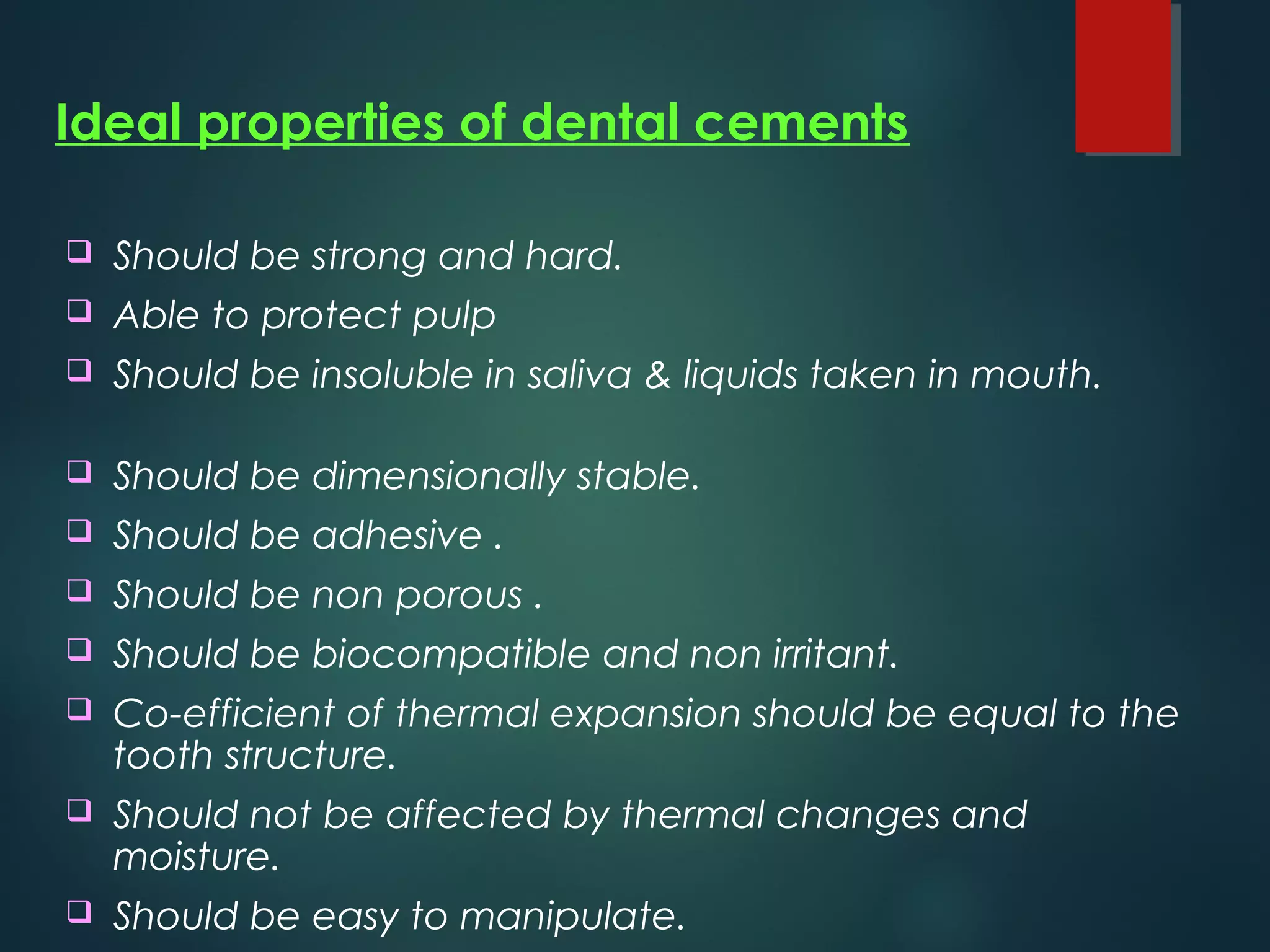 dental cements | PPT