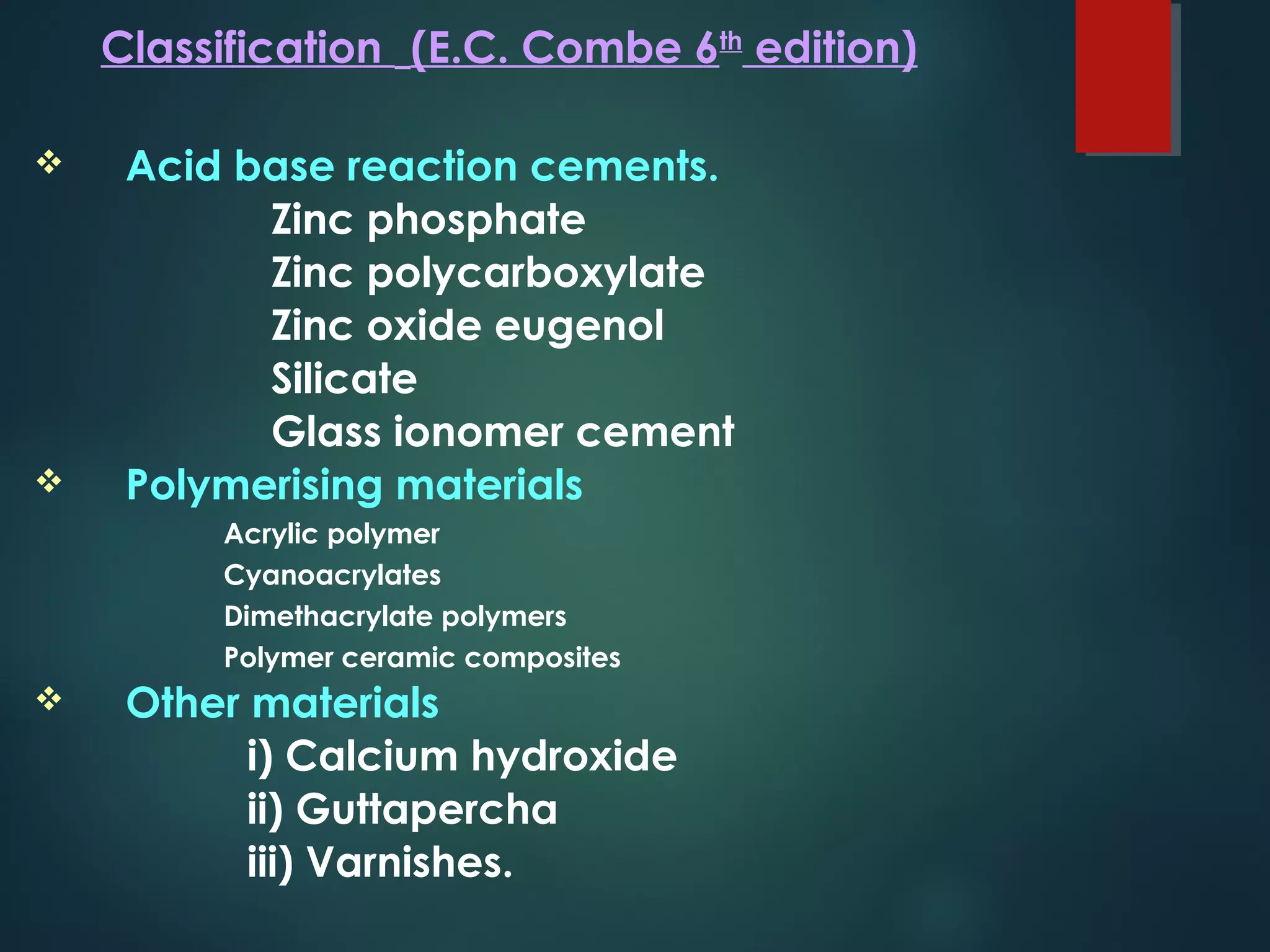 dental cements | PPT