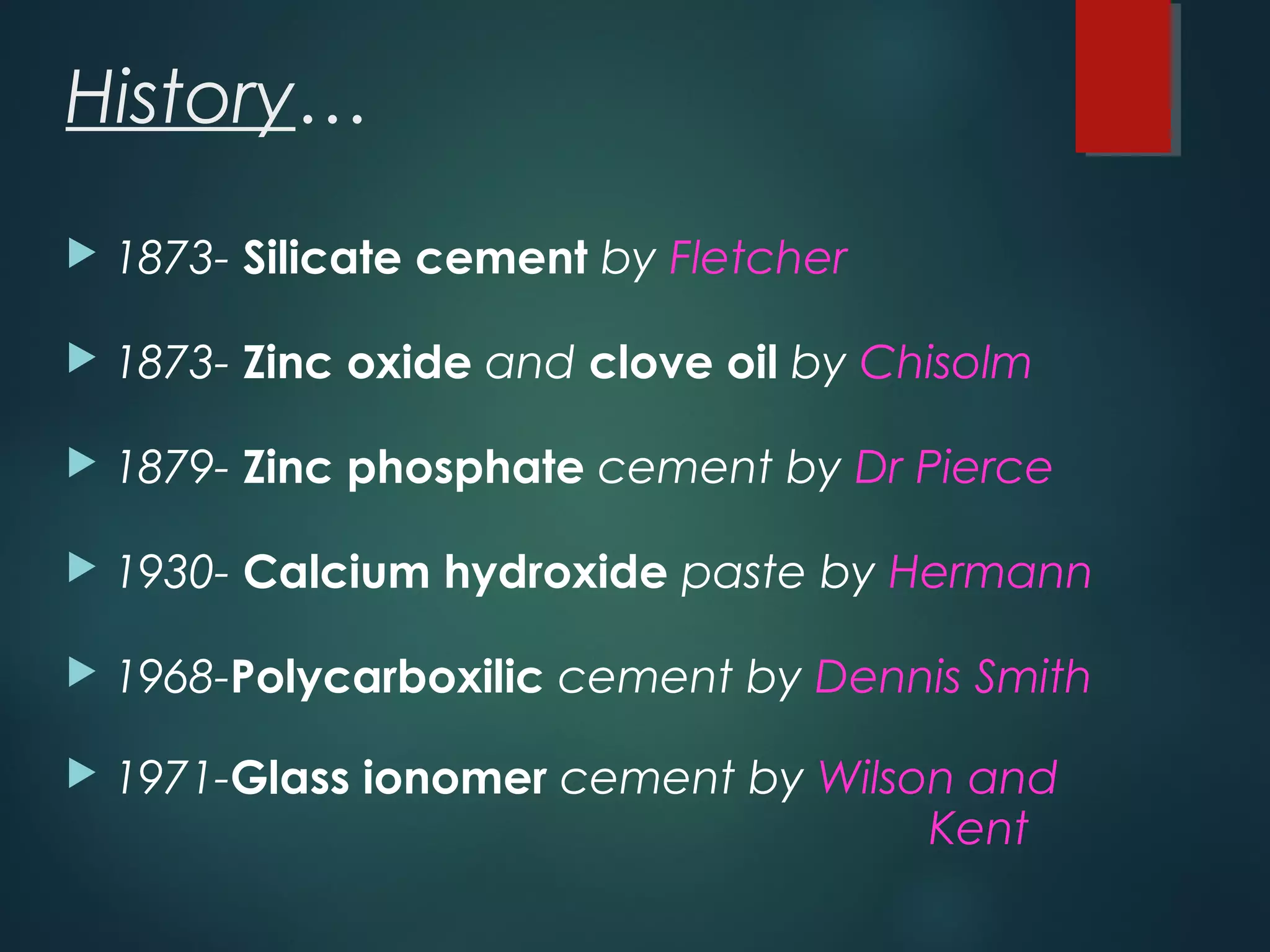 dental cements | PPT