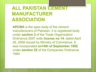 Cement sector of pakistan | PPTX