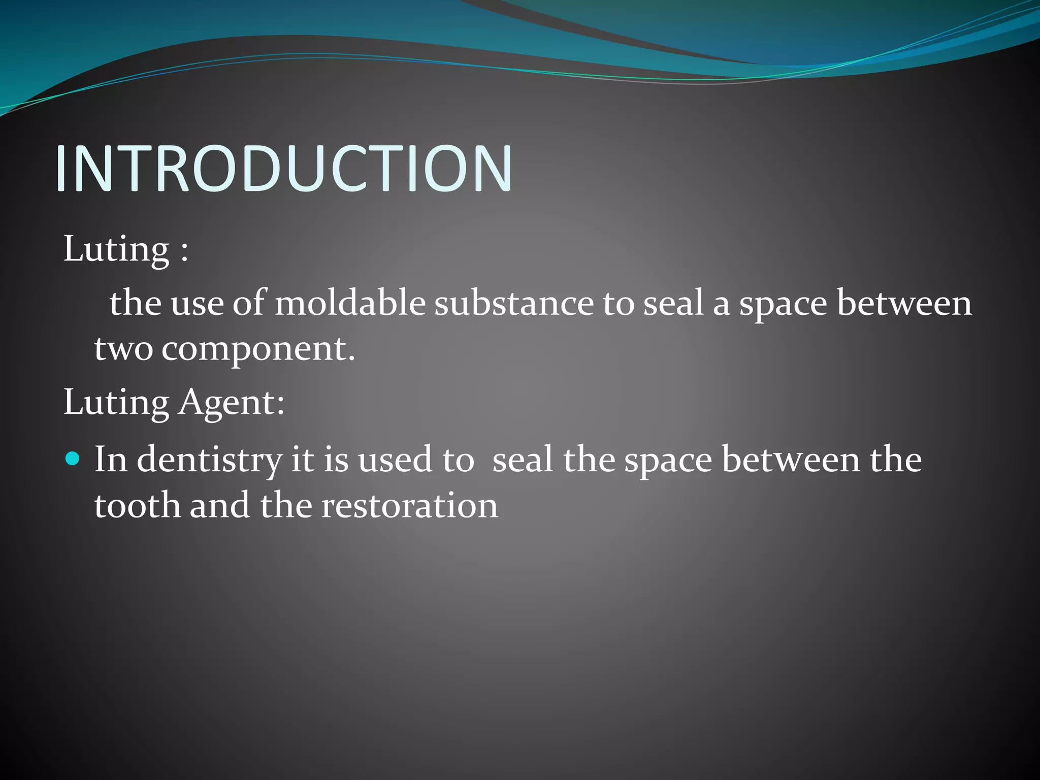 luting cement | PPTX