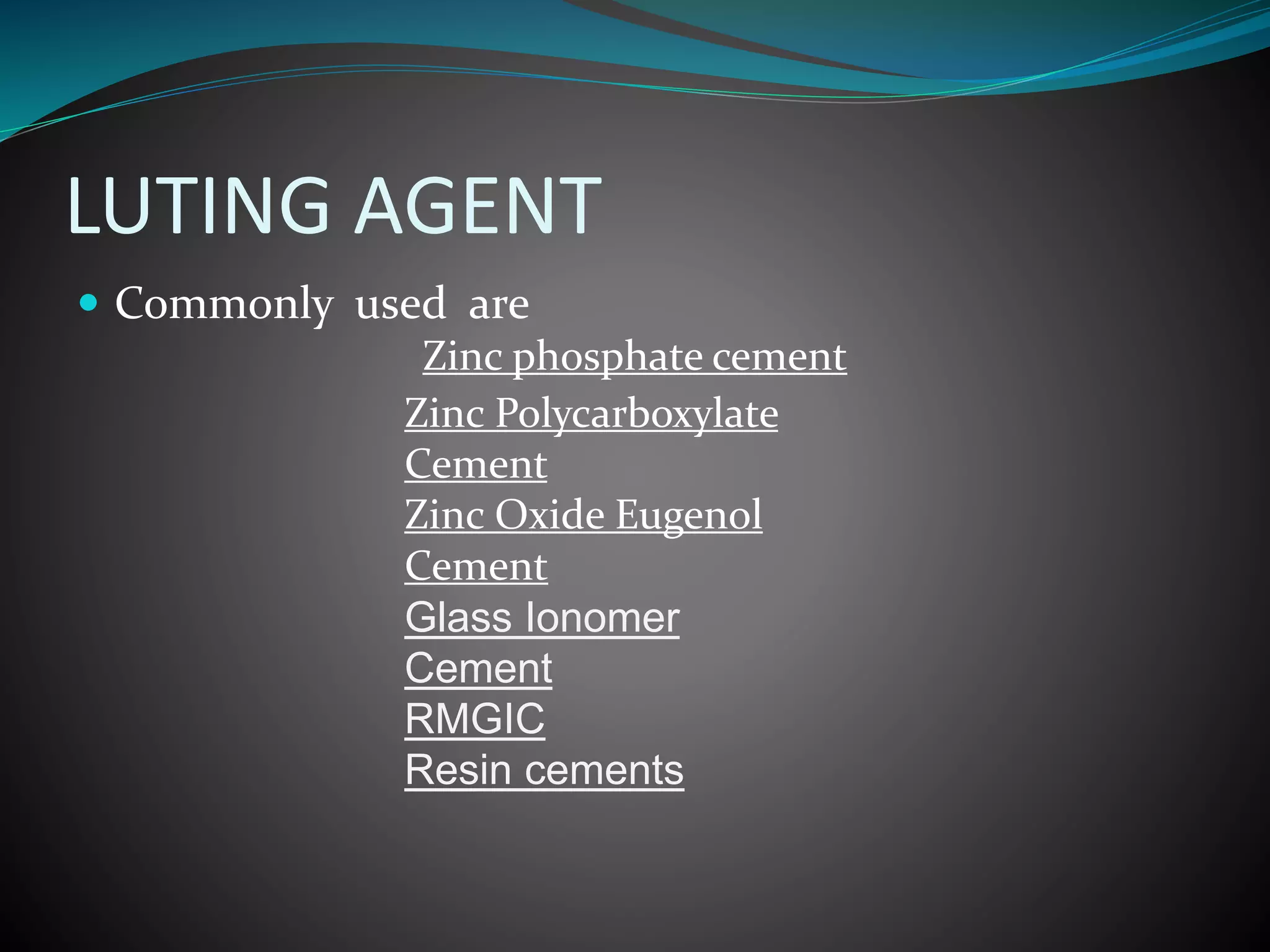 luting cement | PPTX