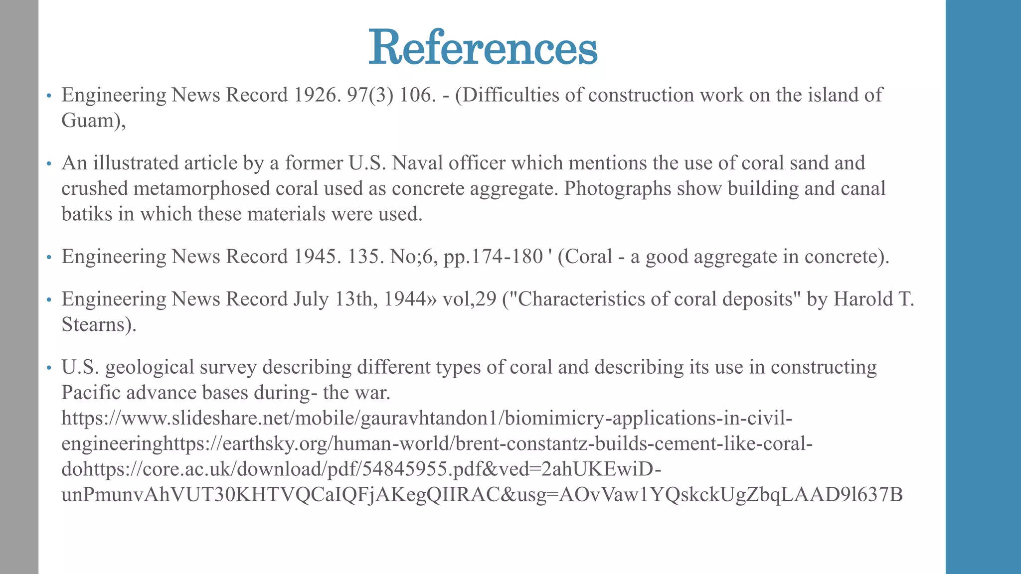 Cement similar to composition to corals | PPTX