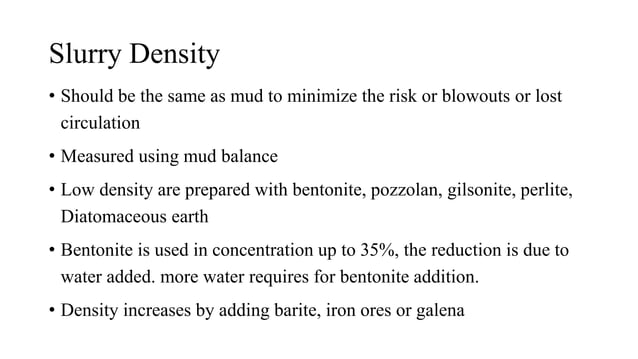Cement& slurry design | PPTX | Geology | Science