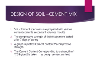 Cement stabilisation of soil.pptx22 | PPTX
