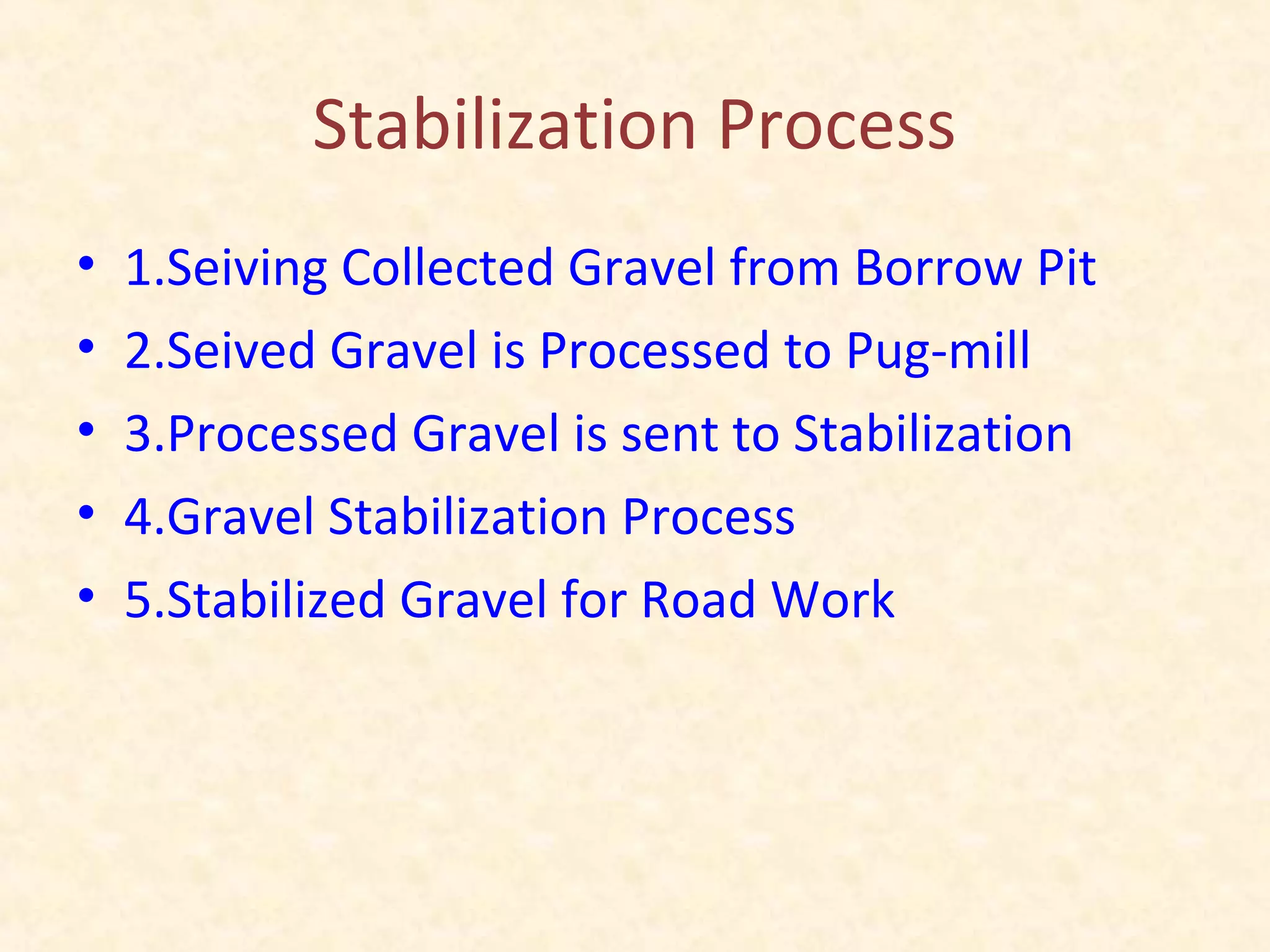Cement stabilization of soils ppt | PPT