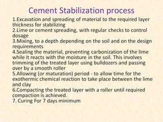 Cement stabilization of soils ppt | PPT