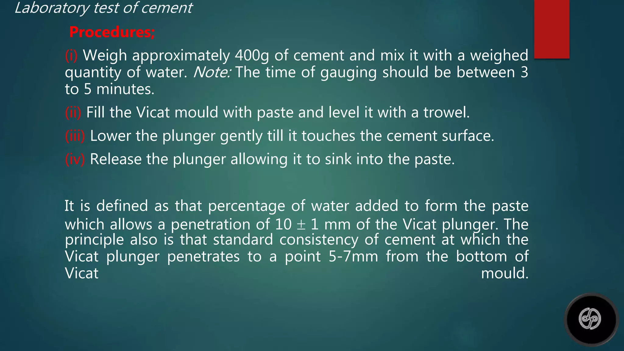 Cement test | PPTX