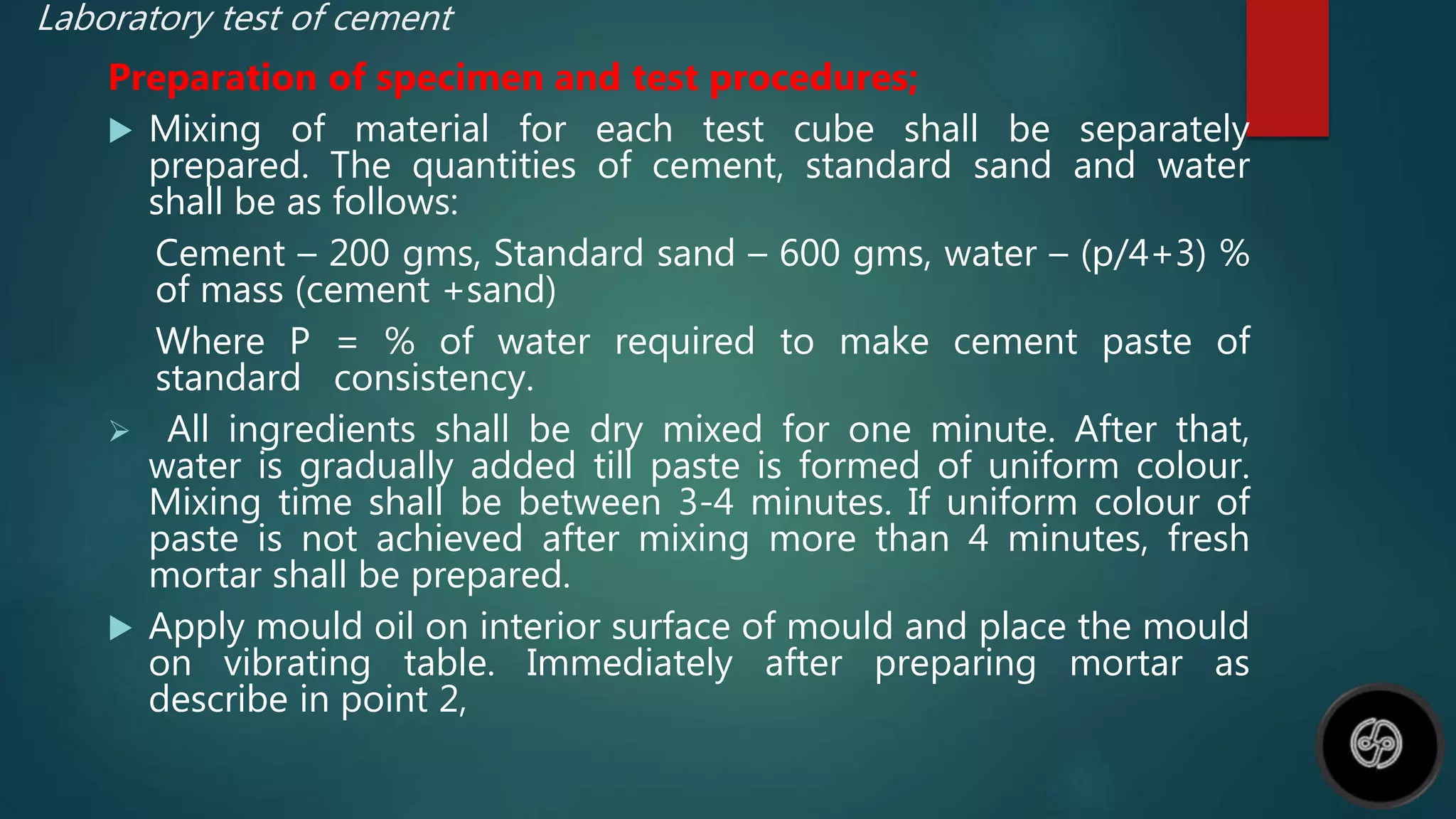 Cement test | PPTX
