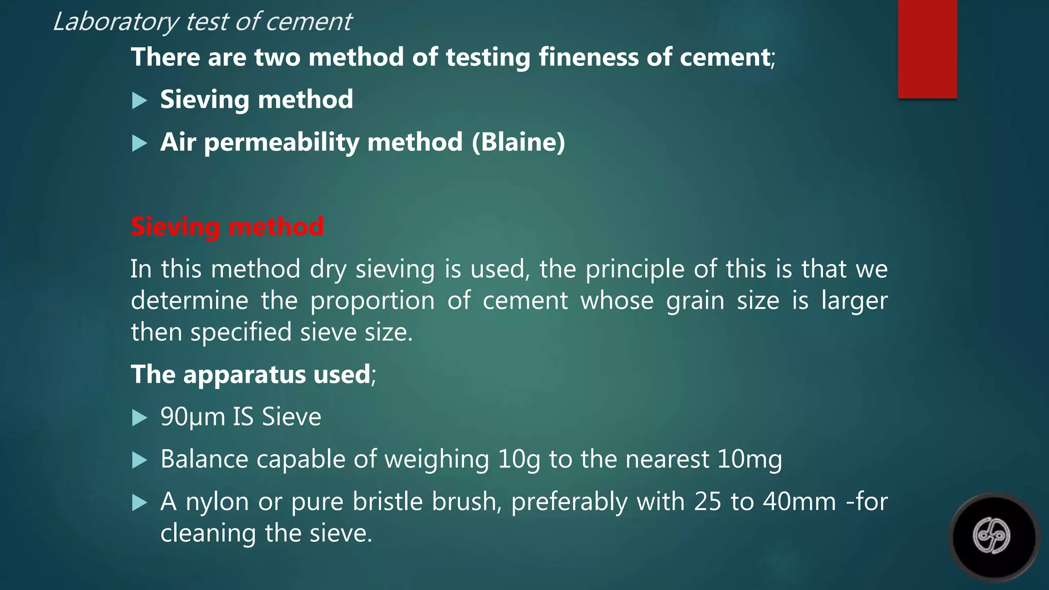 Cement test | PPTX