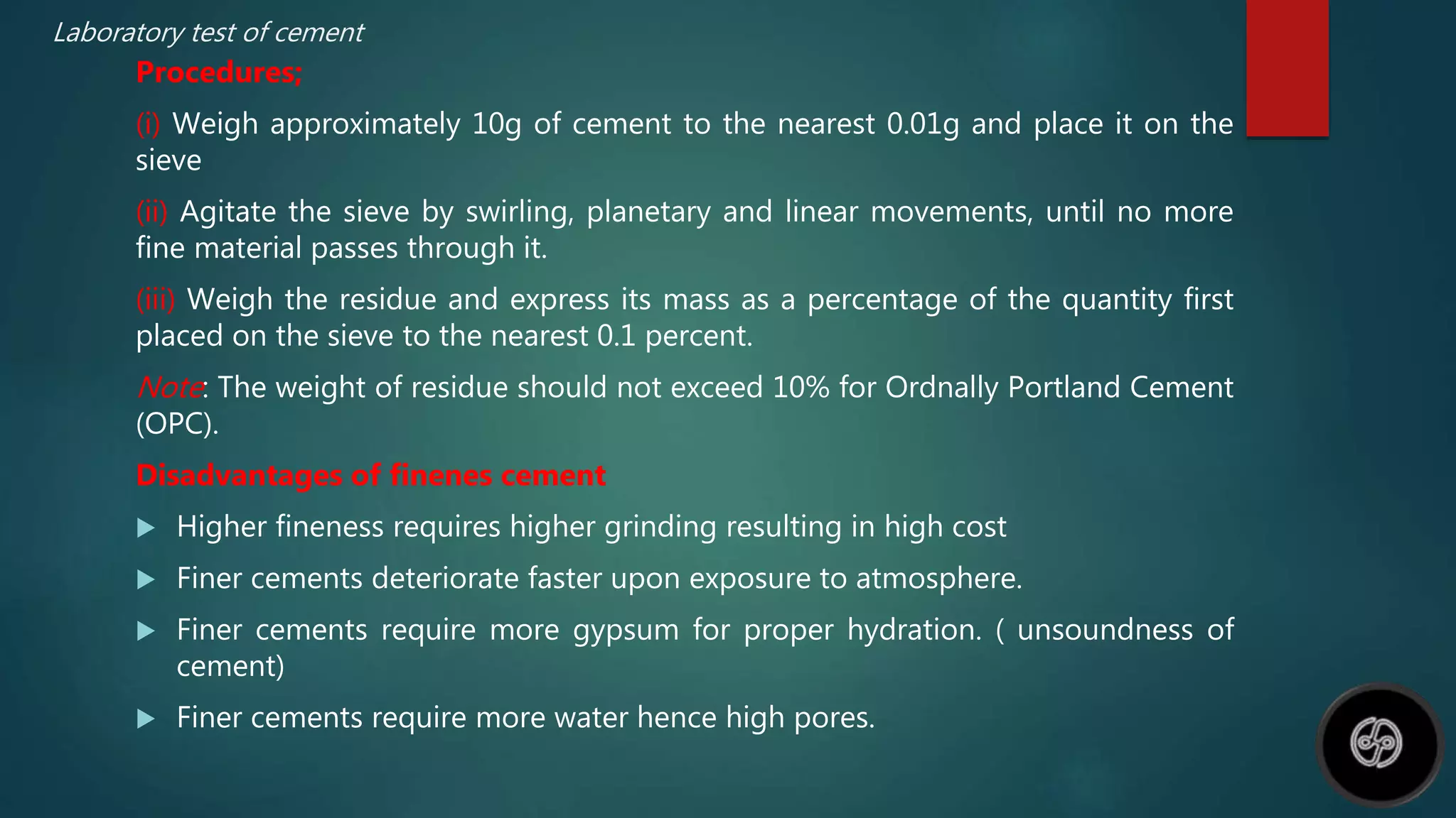 Cement test | PPTX
