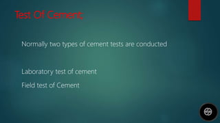 Cement test | PPTX