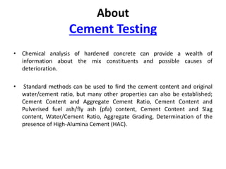 Cement testing | PPT