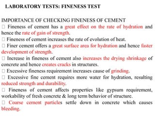Cement tests | PPTX | Geology | Science