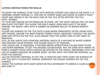 Cement tiles as cladding material | PPTX