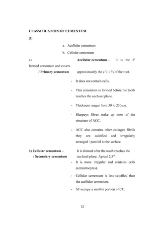Cementum | DOC | Dental Health | Diseases and Conditions