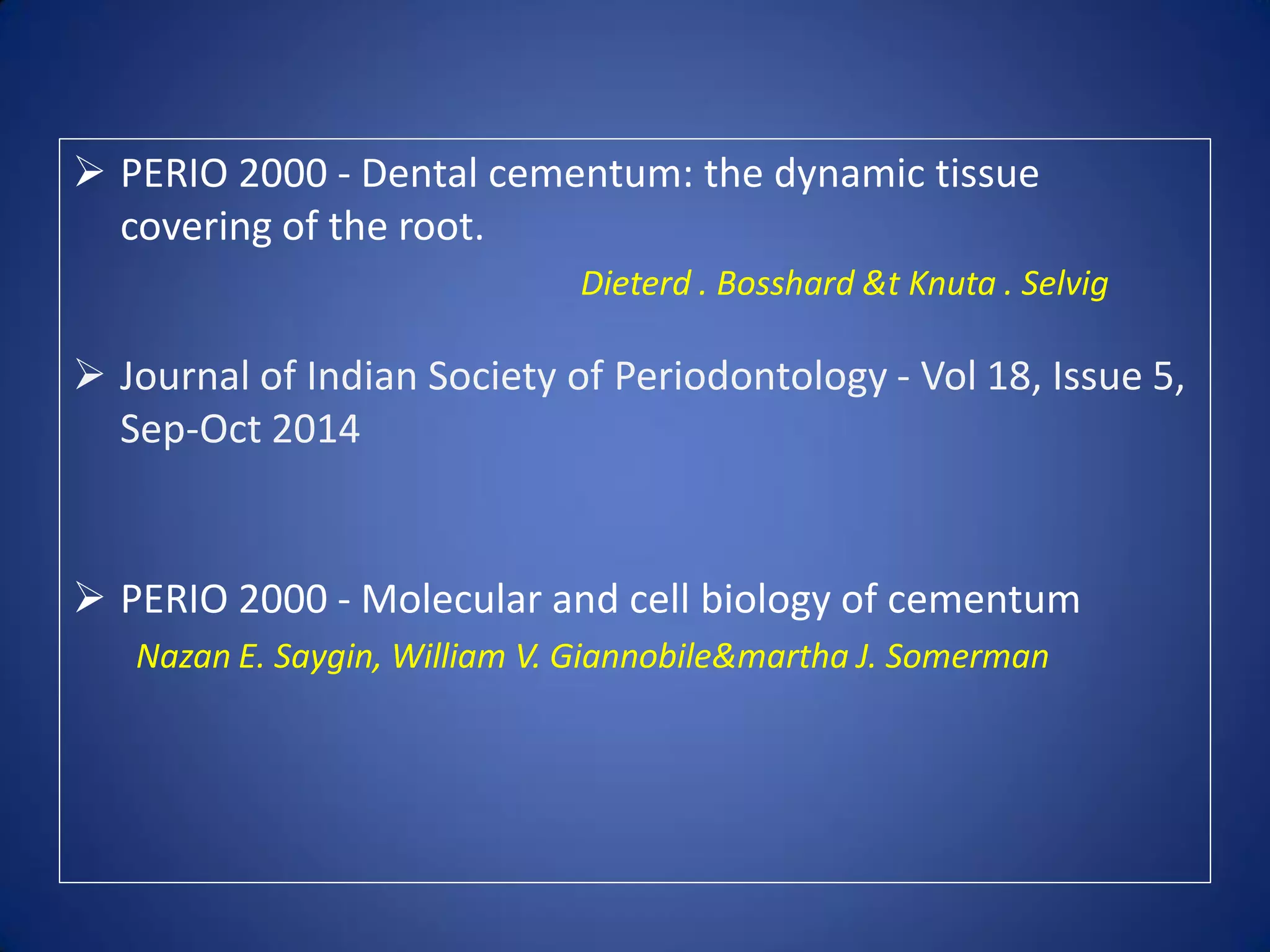 Cementum | PDF