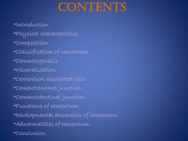 Cementum | PDF | Dental Health | Diseases and Conditions