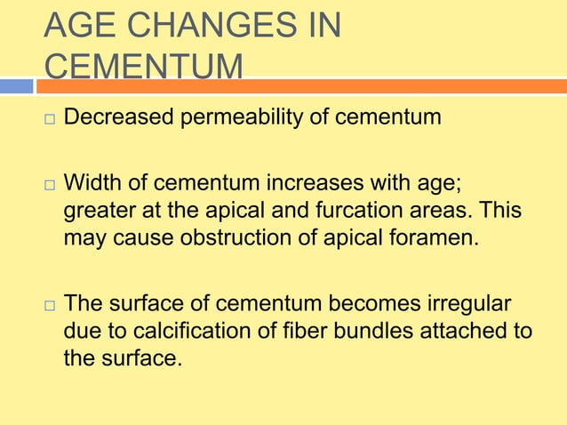 Cementum | PPTX | Dental Health | Diseases and Conditions