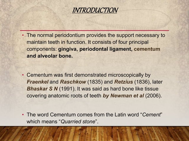 CEMENTUM | PPTX | Dental Health | Diseases and Conditions