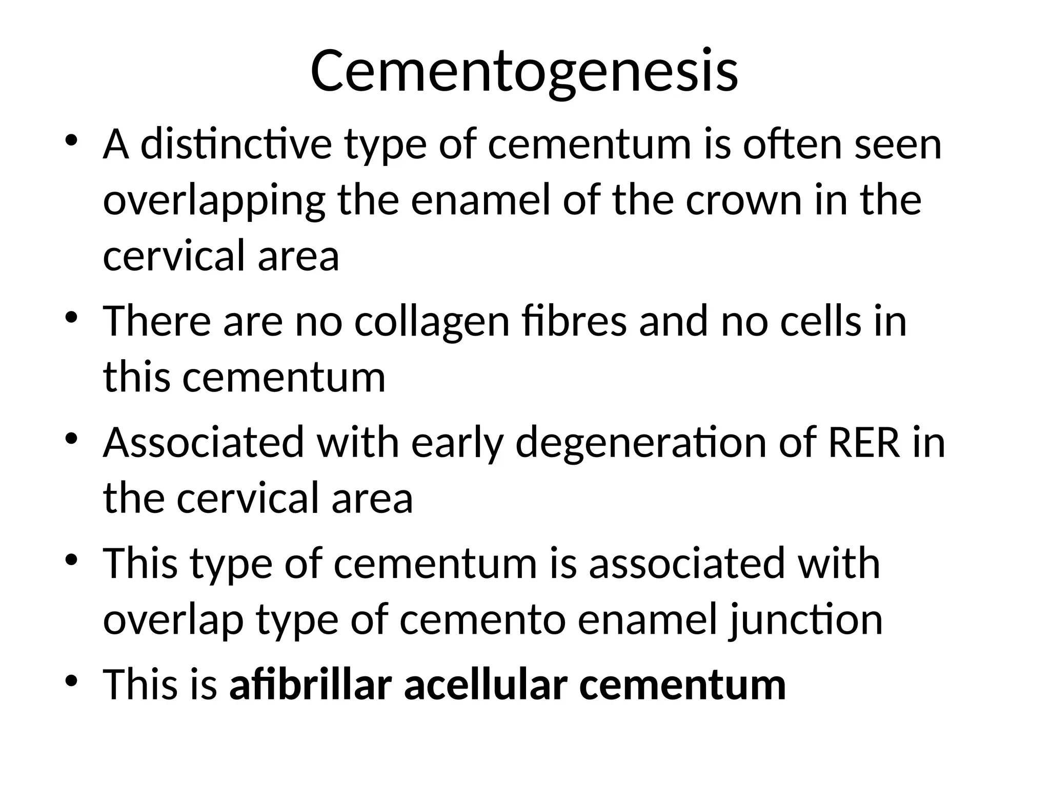 Cementum and its types and abnormalities caused in cementum | PPTX