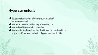 CEMENTUM anatomy and histology in oral anatomy | PPTX