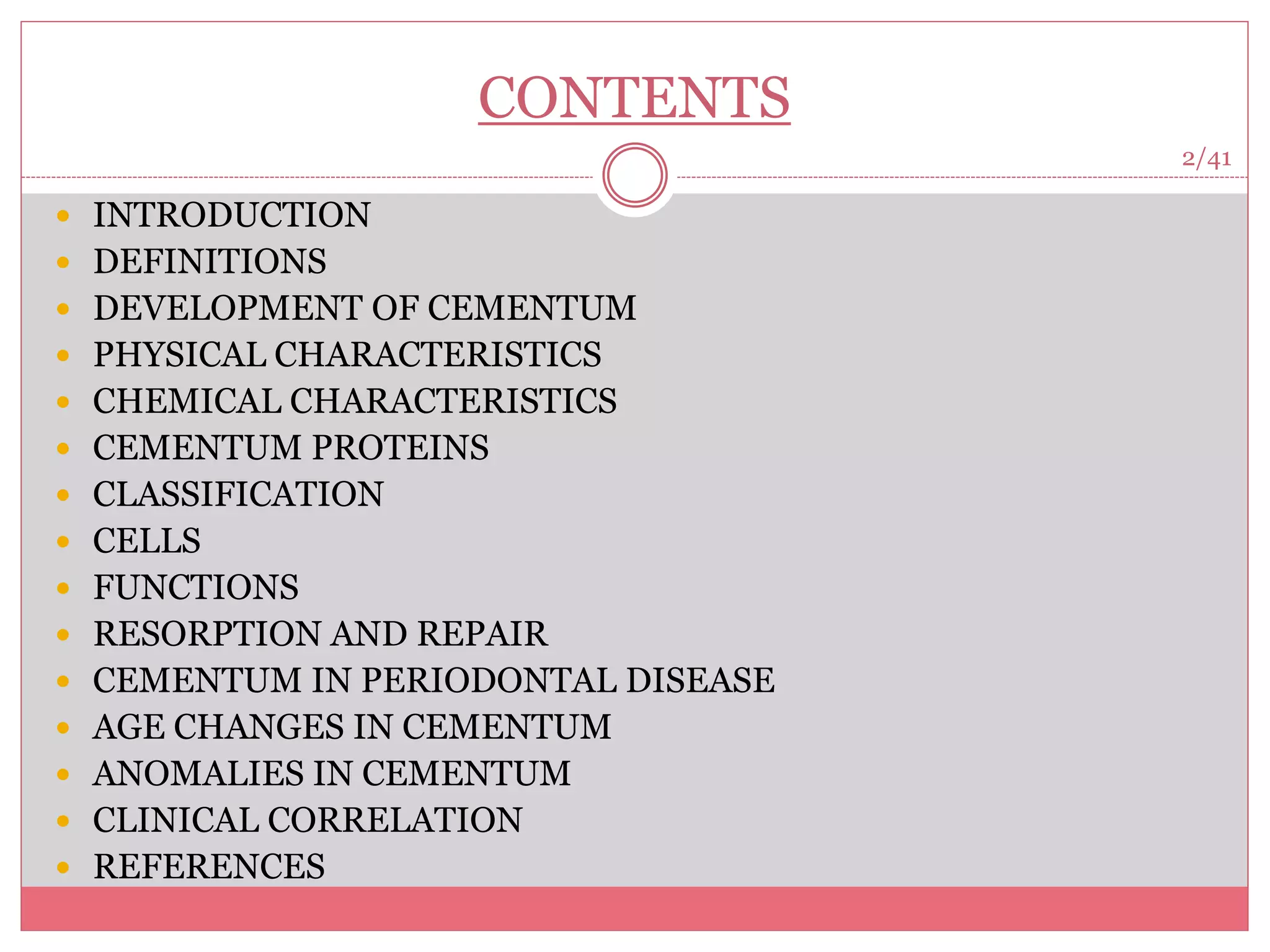 Cementum in health and disease | PPTX