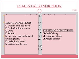 Cementum in health and disease | PPTX