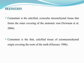 cementum in health and disease.pptx periodontology | PPTX