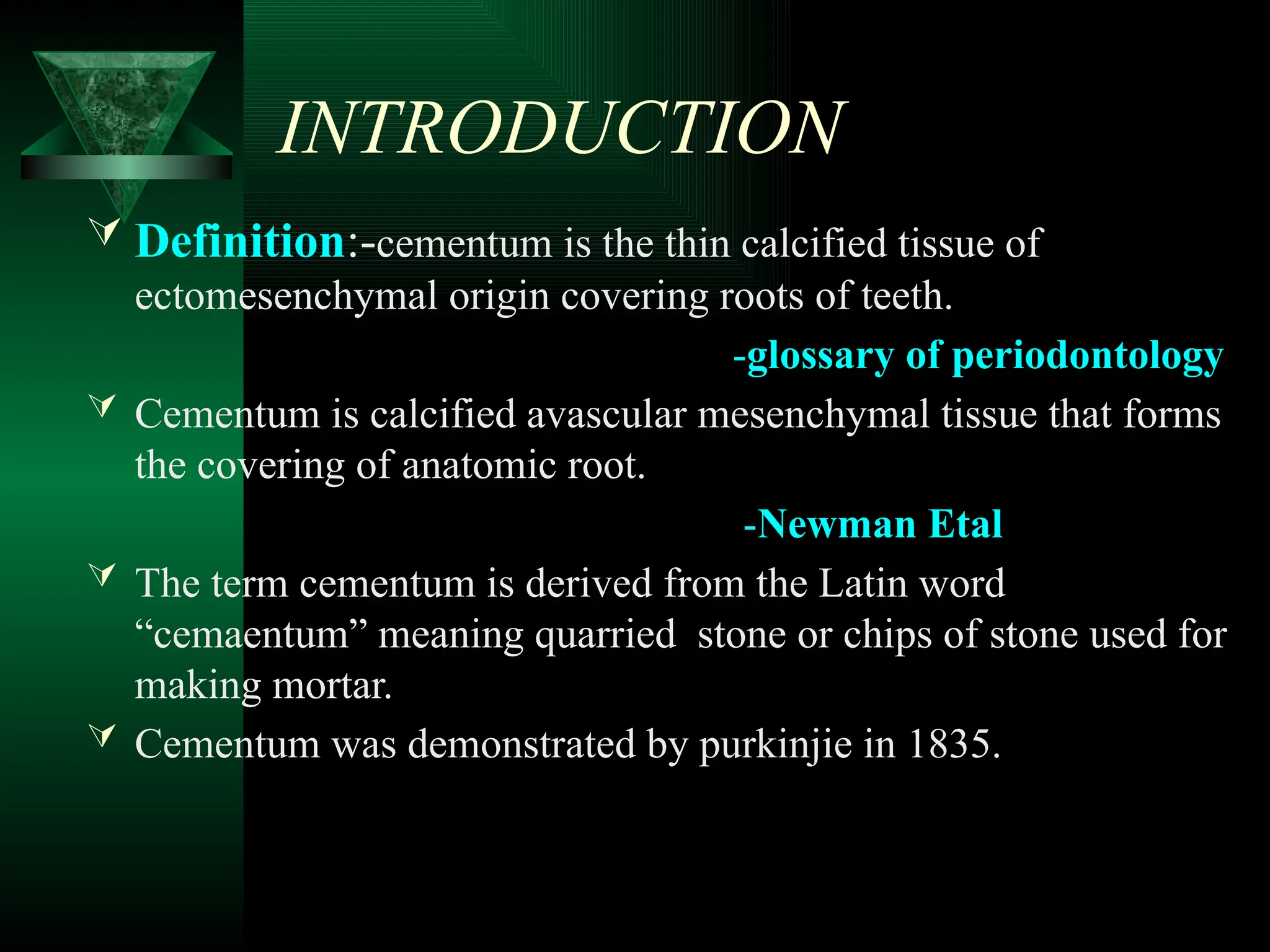 cementum in periodontics and classification of cementum, composition of ...