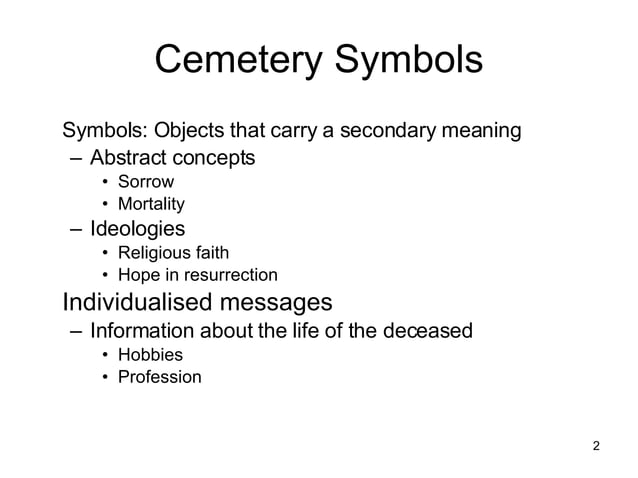 Cemetery Symbols | PPT | Religion & Spirituality