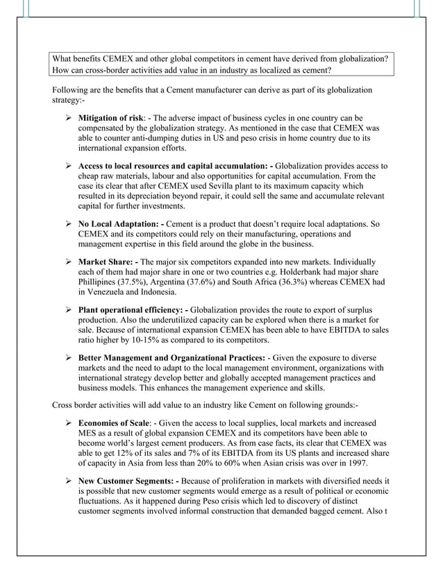 Cemex case study | DOC