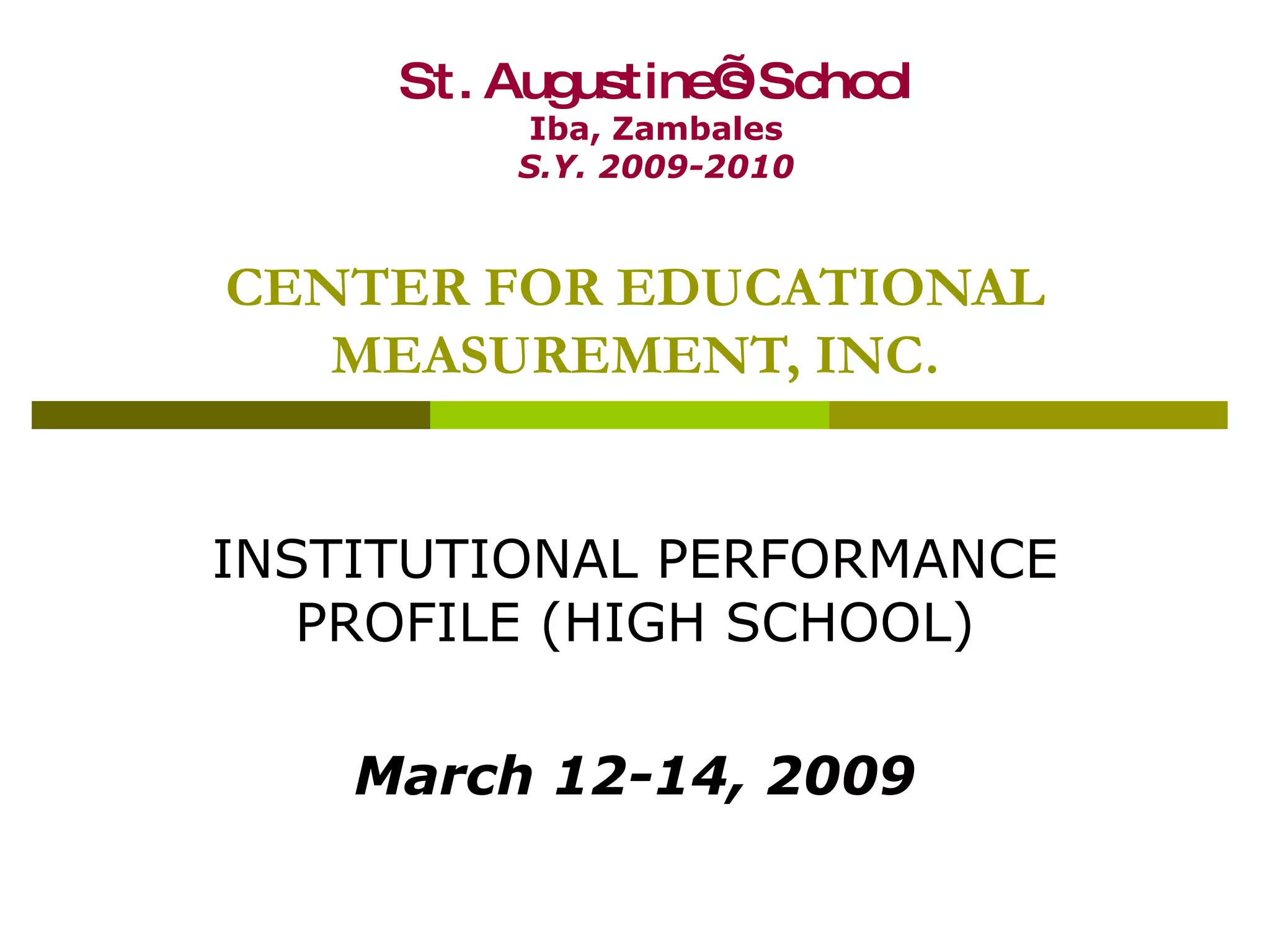 High School CEM Result | PPT