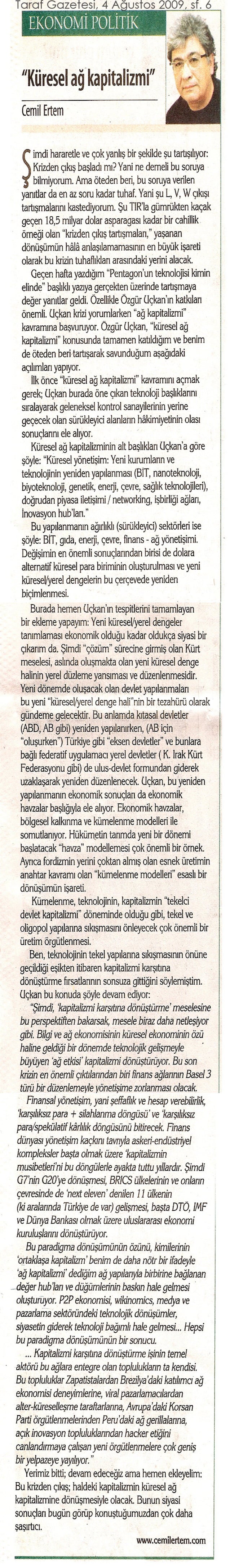 Cemil Ertem Taraf 040809 | PDF