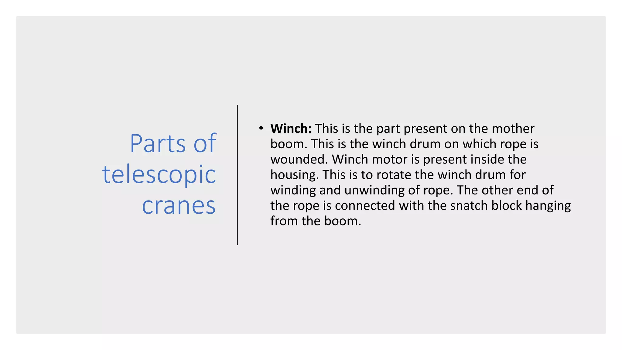 Types of cranes | PPTX
