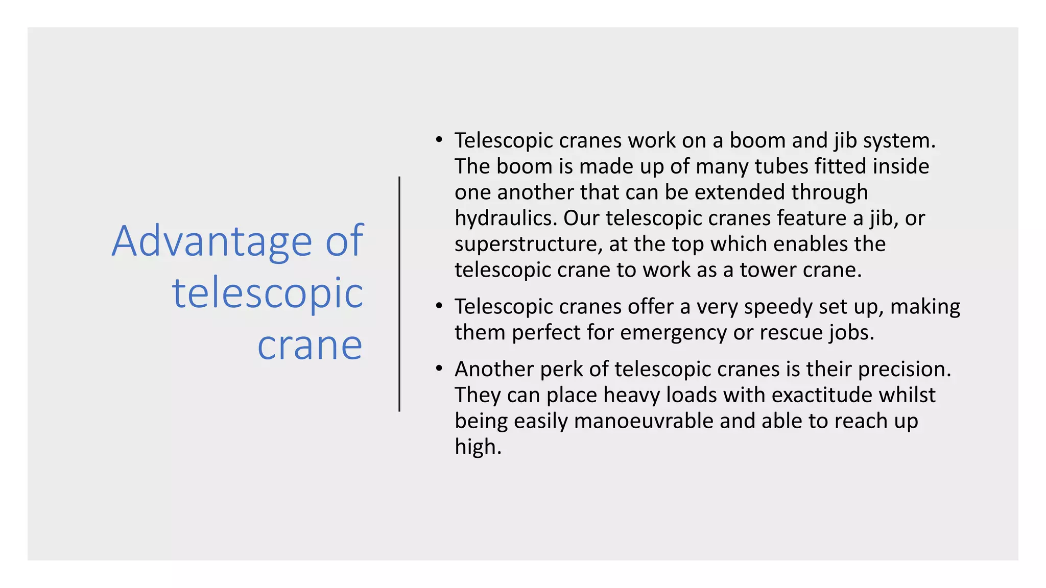 Types of cranes | PPTX