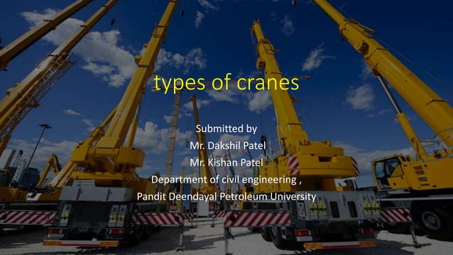 Types of cranes | PPTX