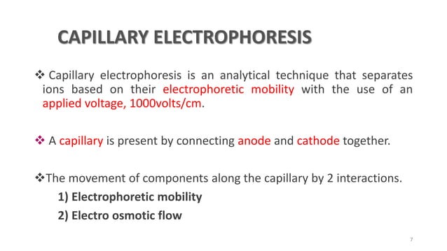 Capillary electrophoresis- Mass spectrometry | PPTX | Chemistry | Science