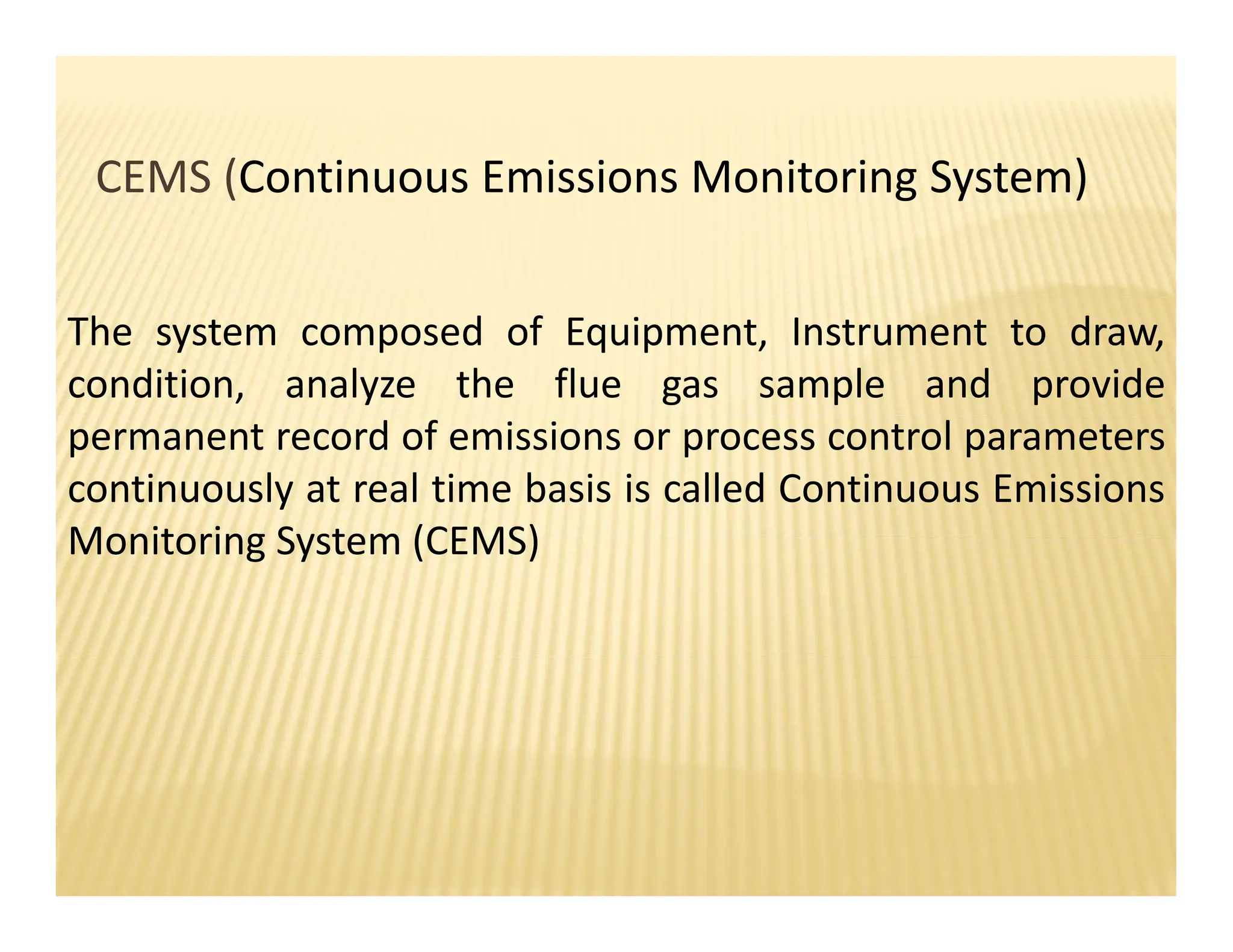 Continuous Emission Monitoring Systems Cems Pdf