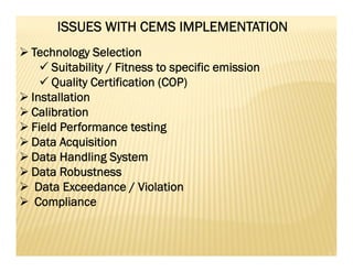 Continuous Emission Monitoring Systems CEMS | PDF